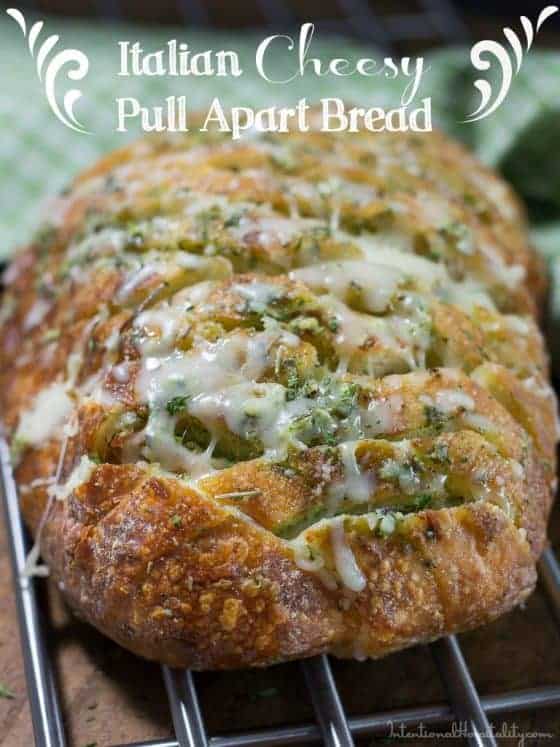 Italian Cheesy Pull Apart Bread