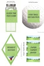 Golf Party Printable Decorations and Games