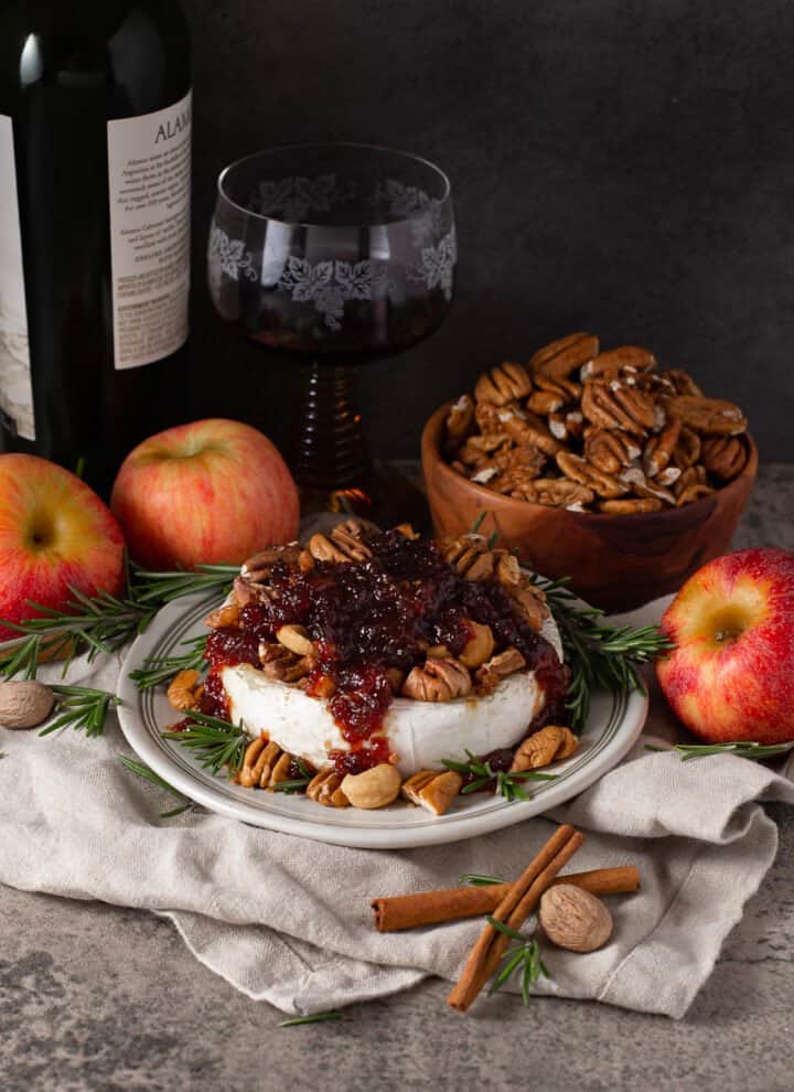 Best Savory Baked Brie Recipe With Cranberry Jam - Intentional Hospitality