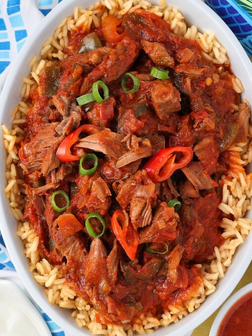 Tender Steak Picado Made Easy in the Slow Cooker