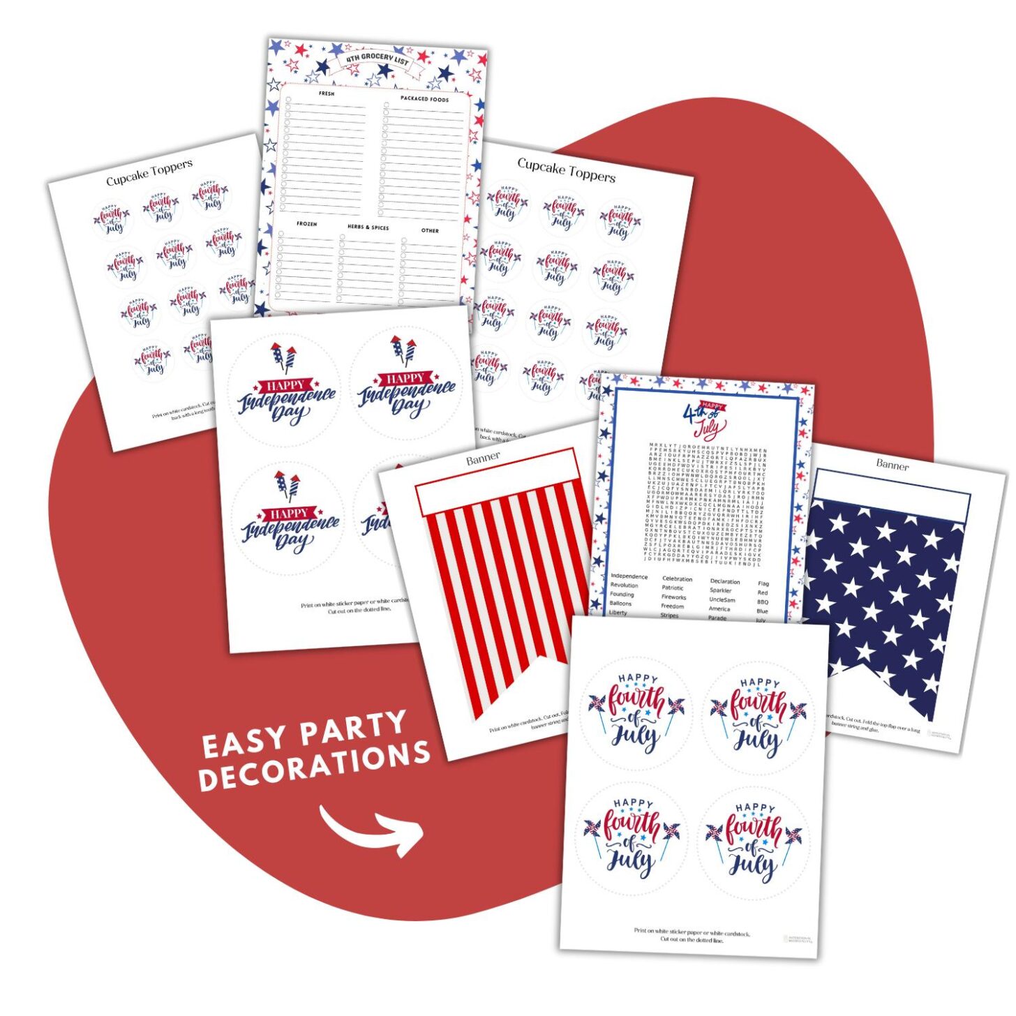 Free 4th of July Word Search Printable