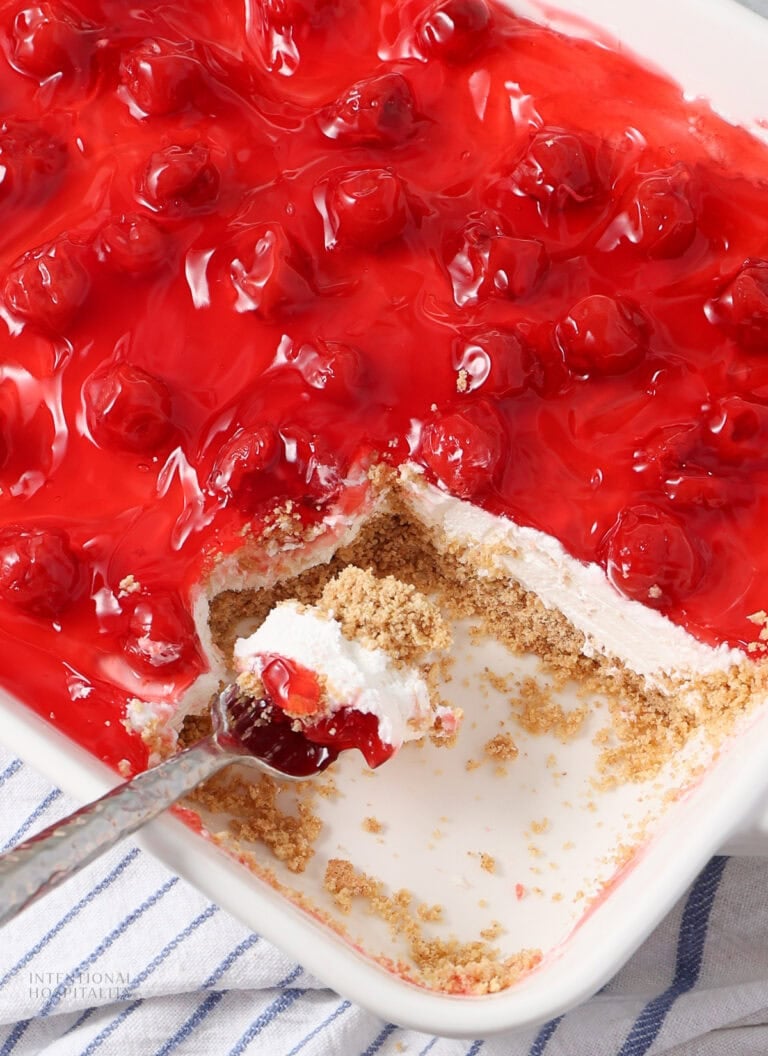 No Bake Cherry Delight Recipe With Pie Filling - Intentional Hospitality