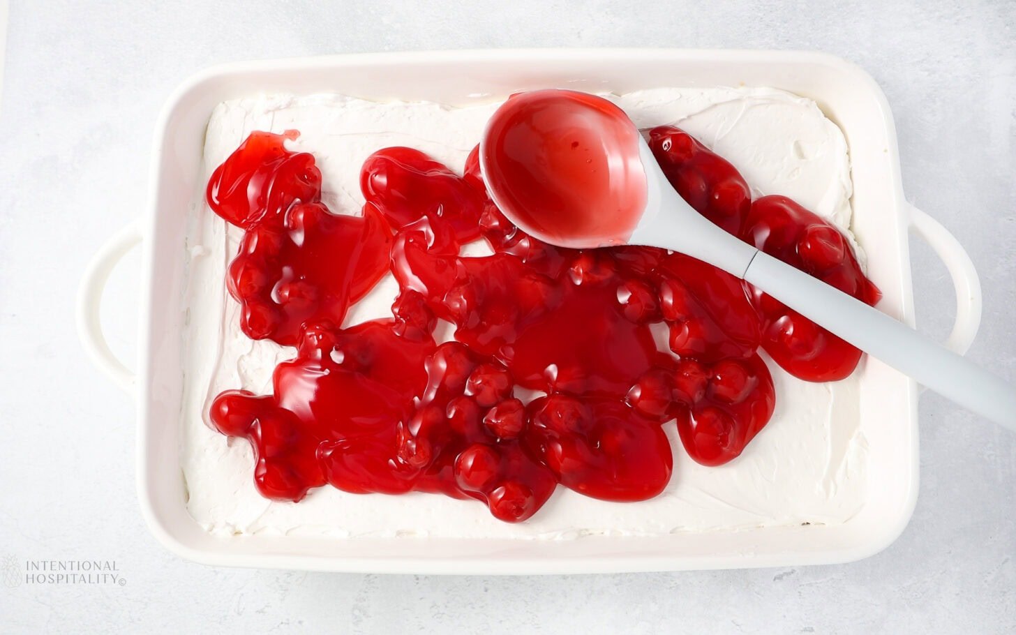 No Bake Cherry Delight Recipe With Pie Filling - Intentional Hospitality