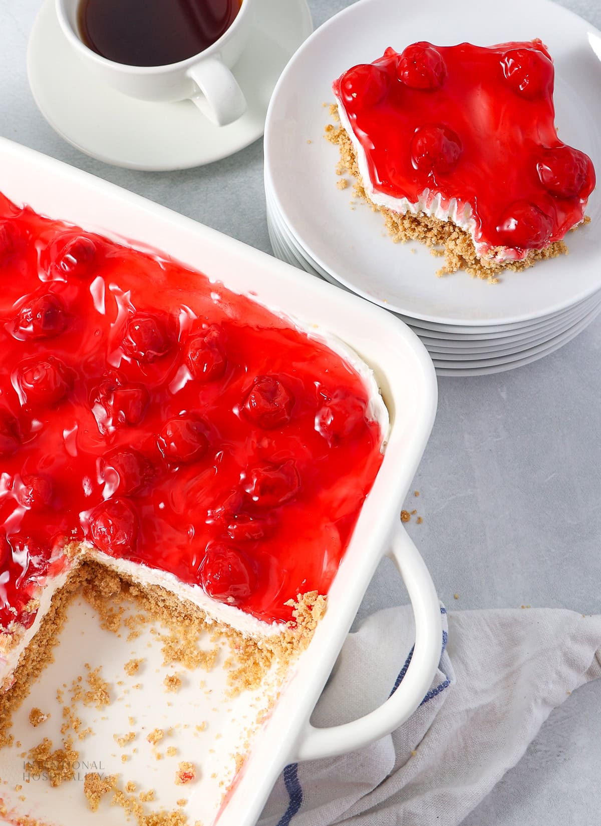 No Bake Cherry Delight Recipe With Pie Filling - Intentional Hospitality