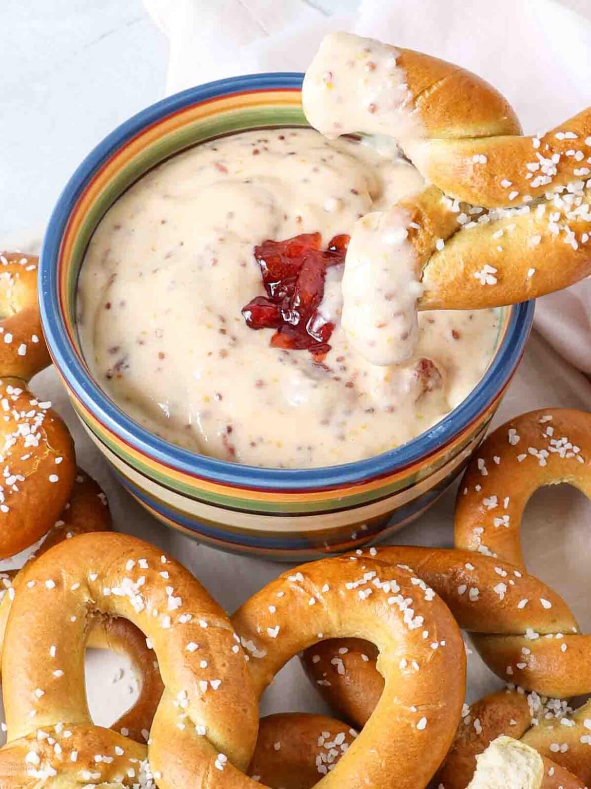 Sweet Strawberry Pretzel Dip - Intentional Hospitality
