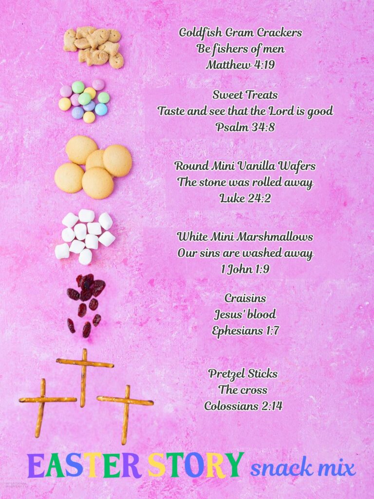 Easter Story Snack Mix Recipe with Gospel Meaning