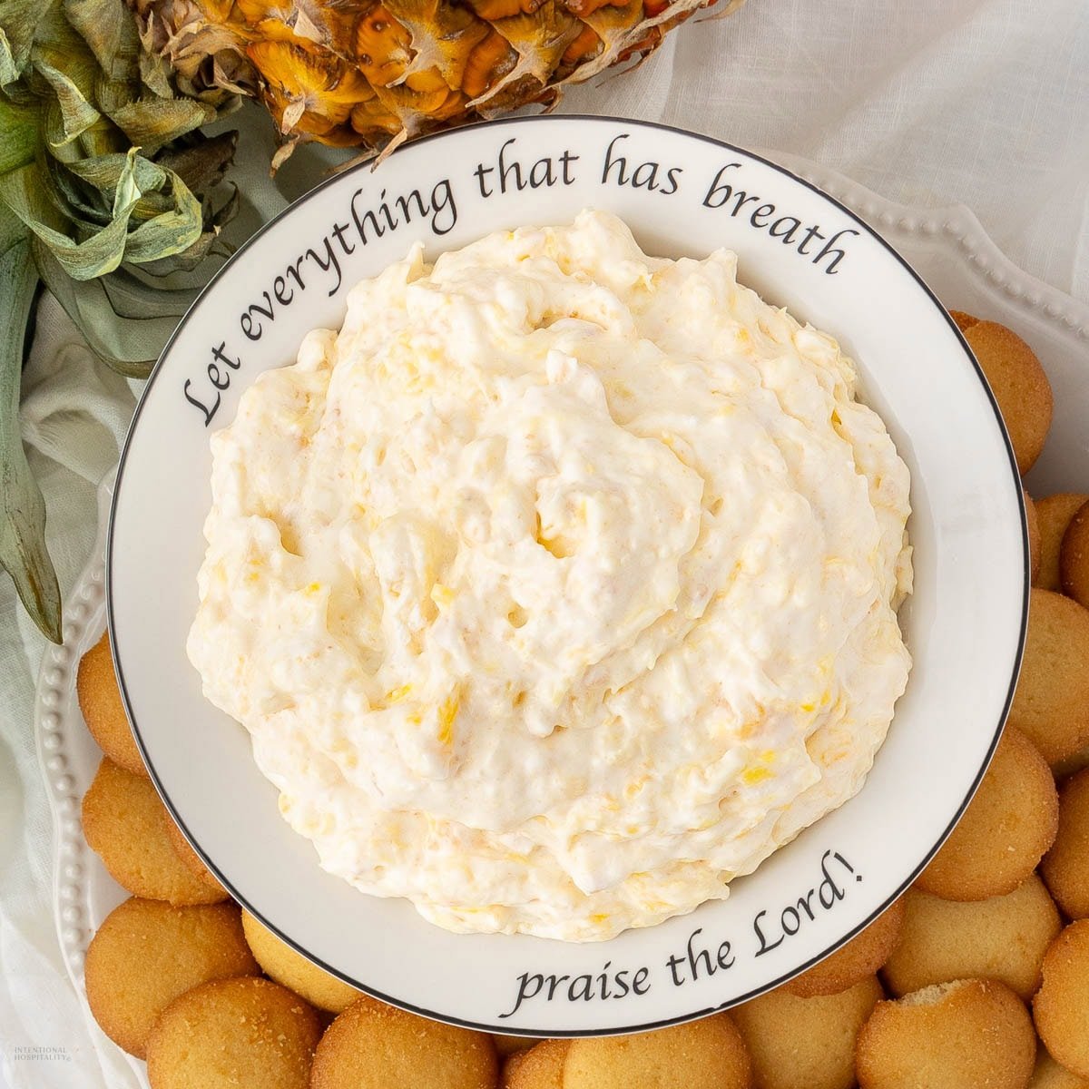 Sweet Creamy 10-Minute Pineapple Dip - Intentional Hospitality