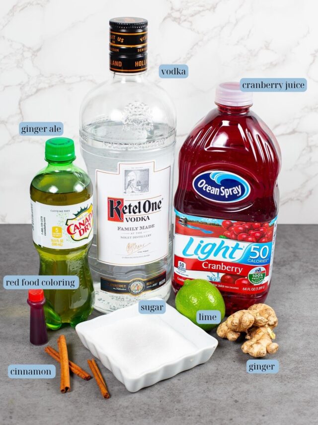 Sparkling Vodka Cranberry Cocktail With Spiced Simple Syrup