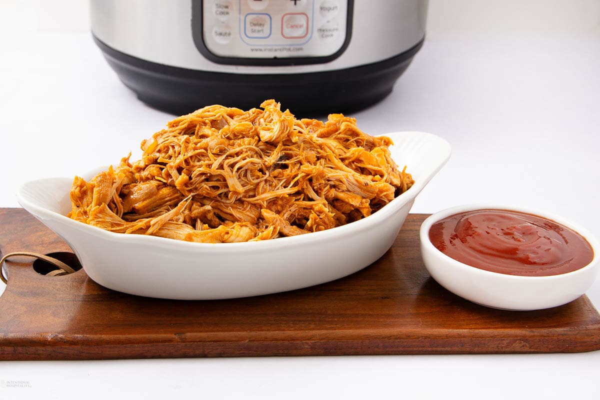 Instant Pot Pulled BBQ Chicken That’s Tender and Saucy - Intentional ...