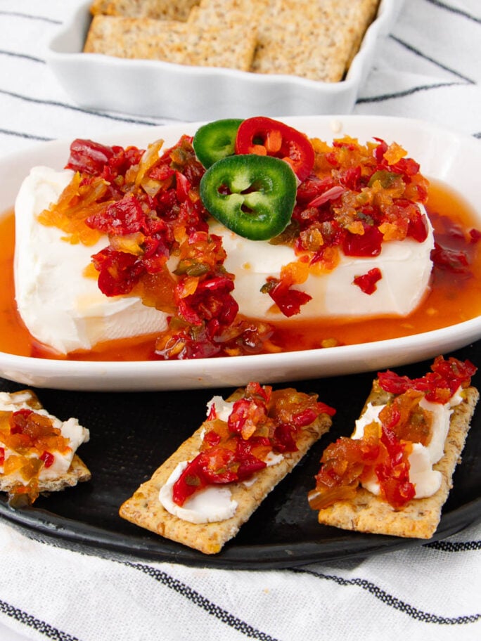 Cream Cheese Pepper Jelly Dip (Easy Make-Ahead Appetizer)