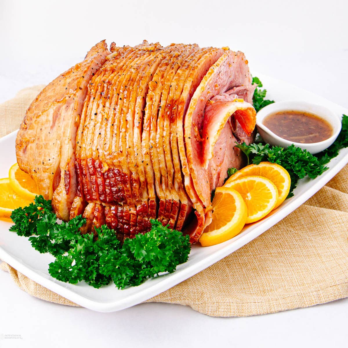 Glazed Ham With Marmalade (Sticky Sweet Crusted) - Intentional Hospitality