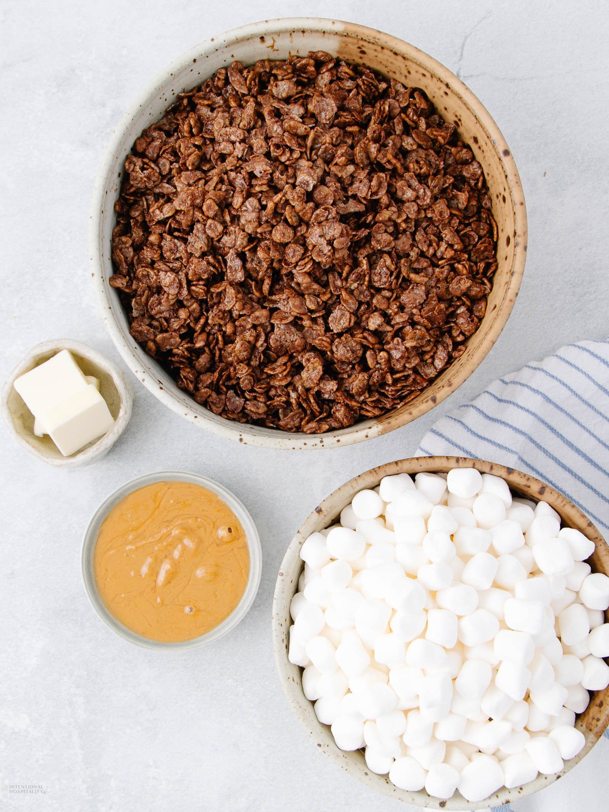 Cocoa Peanut Butter Rice Krispie Treats (Soft & Chewy) - Intentional ...