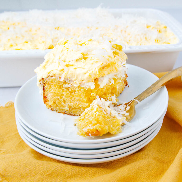 Easy Pineapple Sunshine Cake With Creamy Pineapple Frosting
